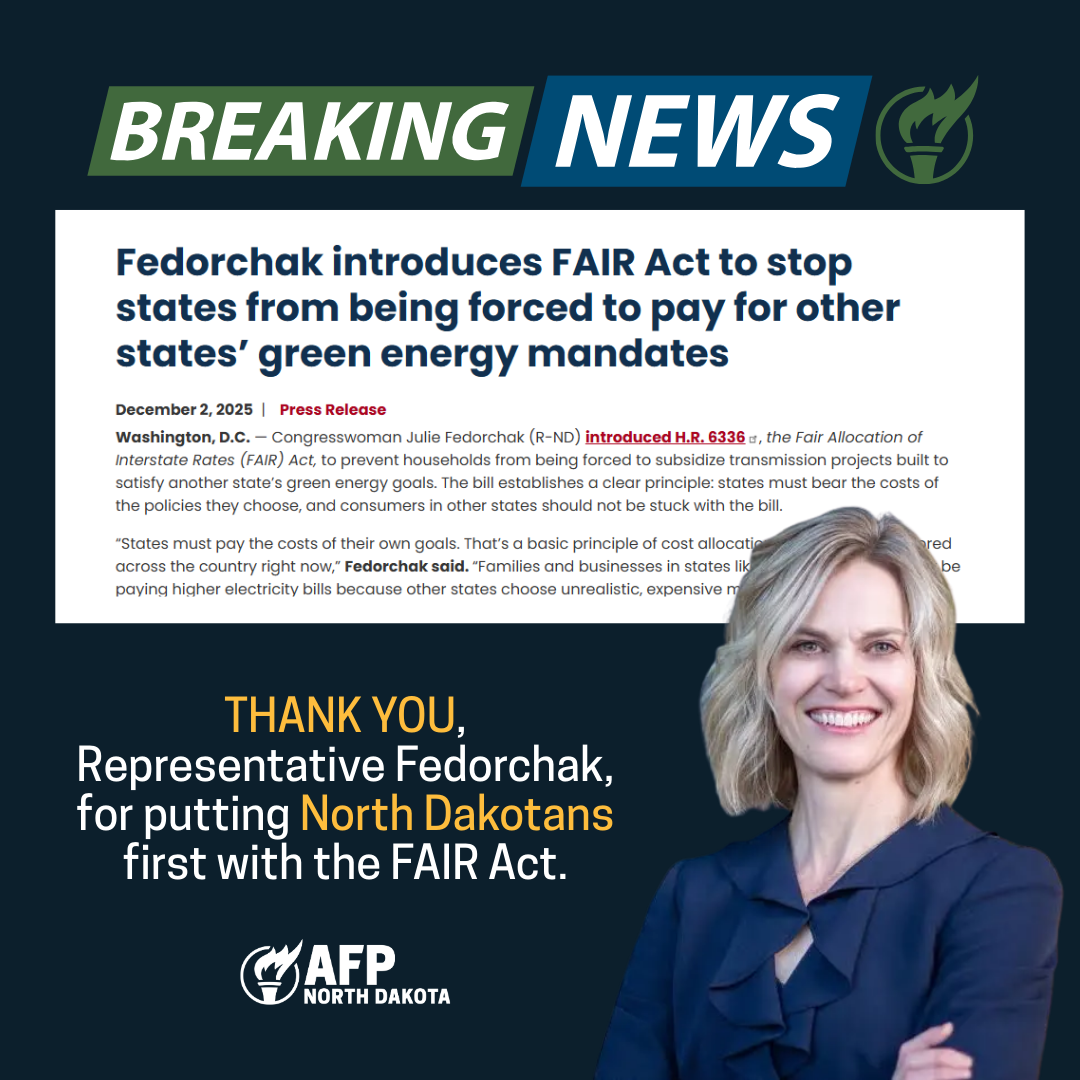 AFP–North Dakota applauds new FAIR Act introduced by Congresswoman ...